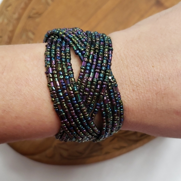 Jewelry | Beaded Cuff Bracelet | Poshmark